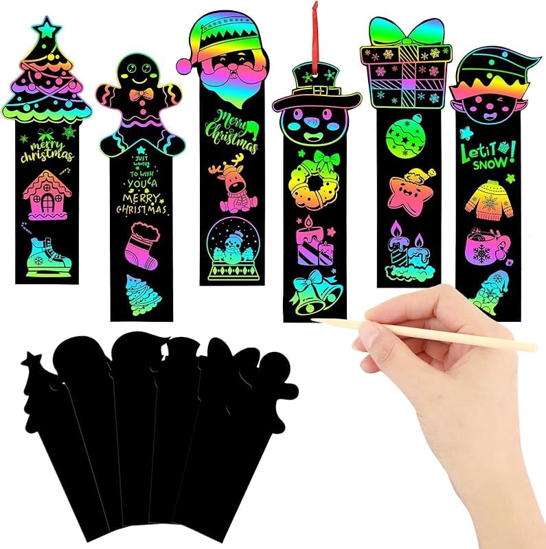 30Pcs Welcome Back to School Scratch Bookmarks, Rainbow Magic Scratch ...