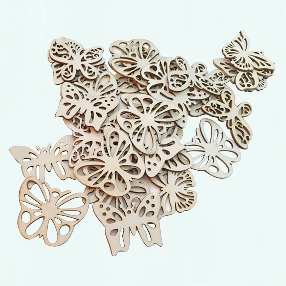 30Pcs Wooden Cutouts DIY Painted Quality Wood Crafts Home Decoration ...