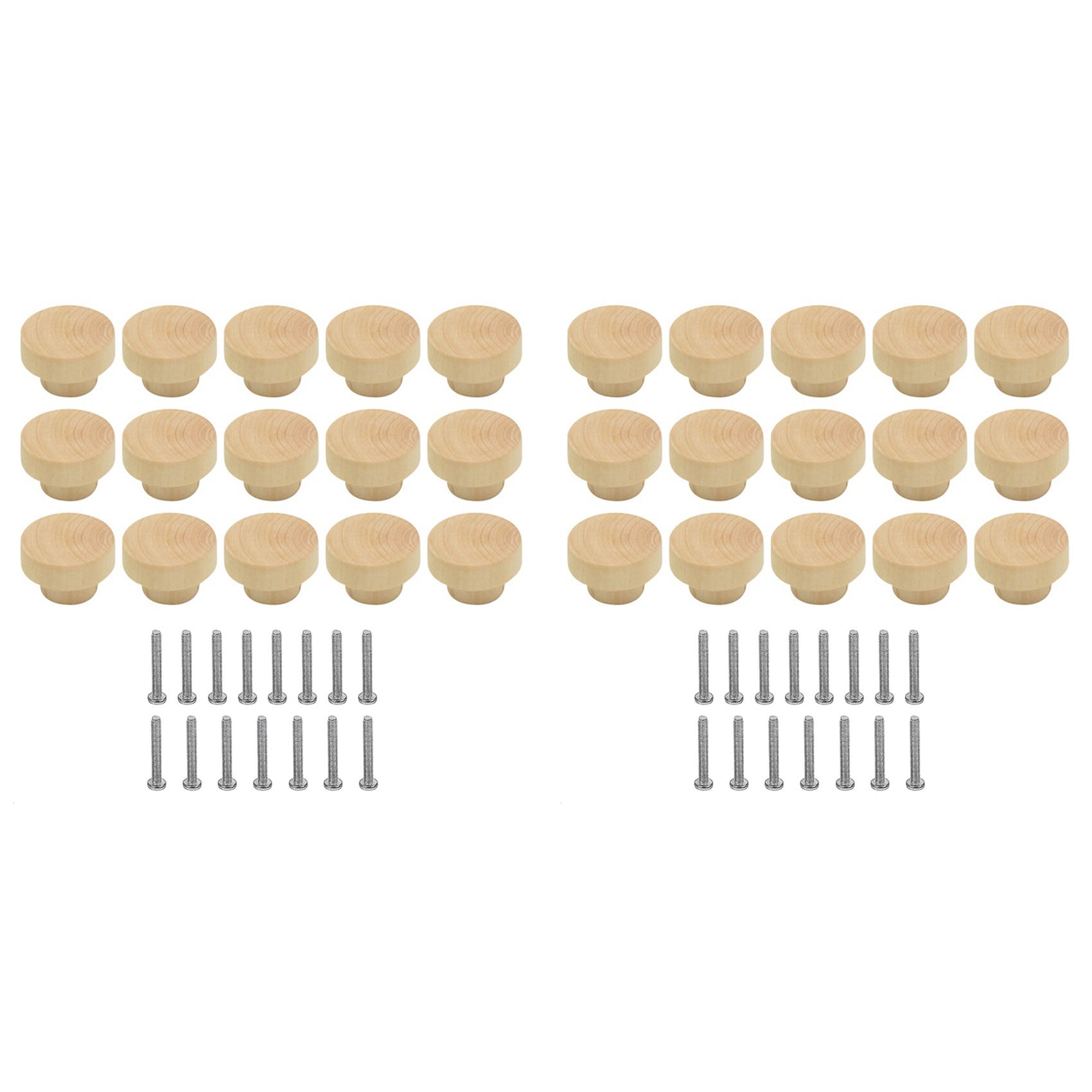 30Pcs Wooden Drawer Knobs, Furniture Knobs, Wooden Cupboard Knobs for ...