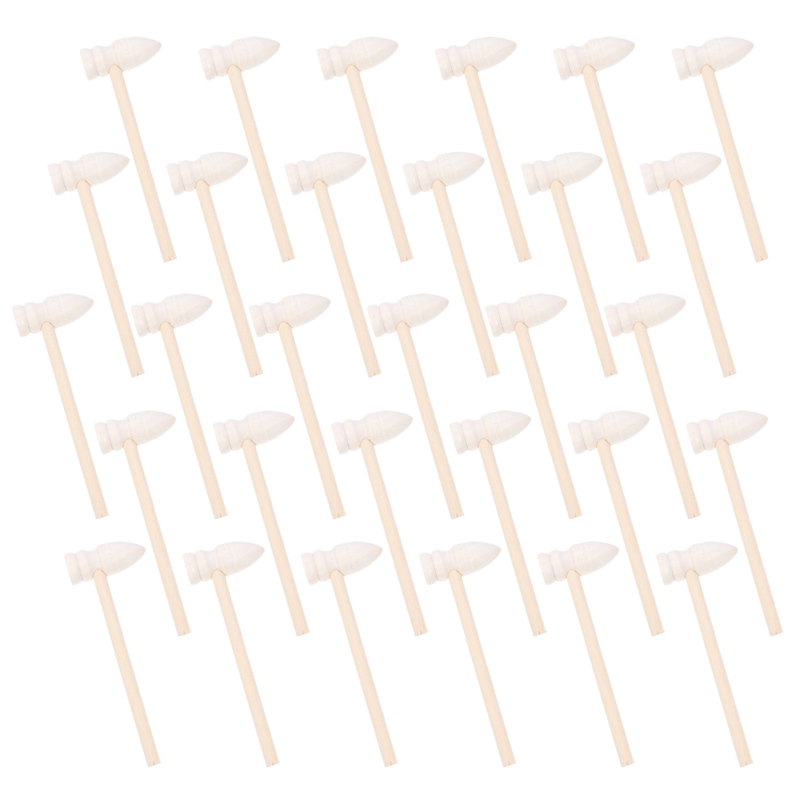 30Pcs Wooden Hammers Small Wood Mallets Educational Pounding Toys Gavel ...
