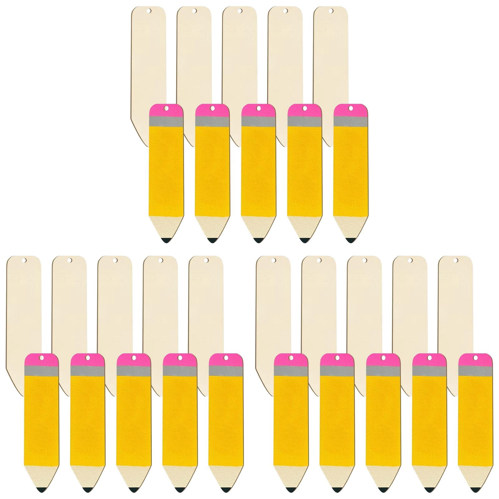 30Pcs Wooden Ornaments To Paint 4.7 Inch, Wooden Pencil DIY Blank ...