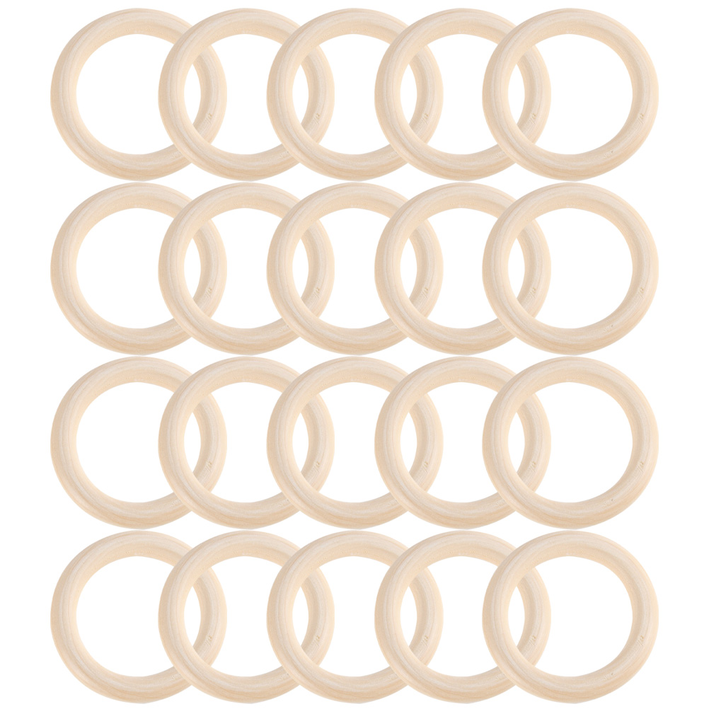 30Pcs Wooden Rings for Crafts Unfinished Macrame Rings Wood Rings for ...
