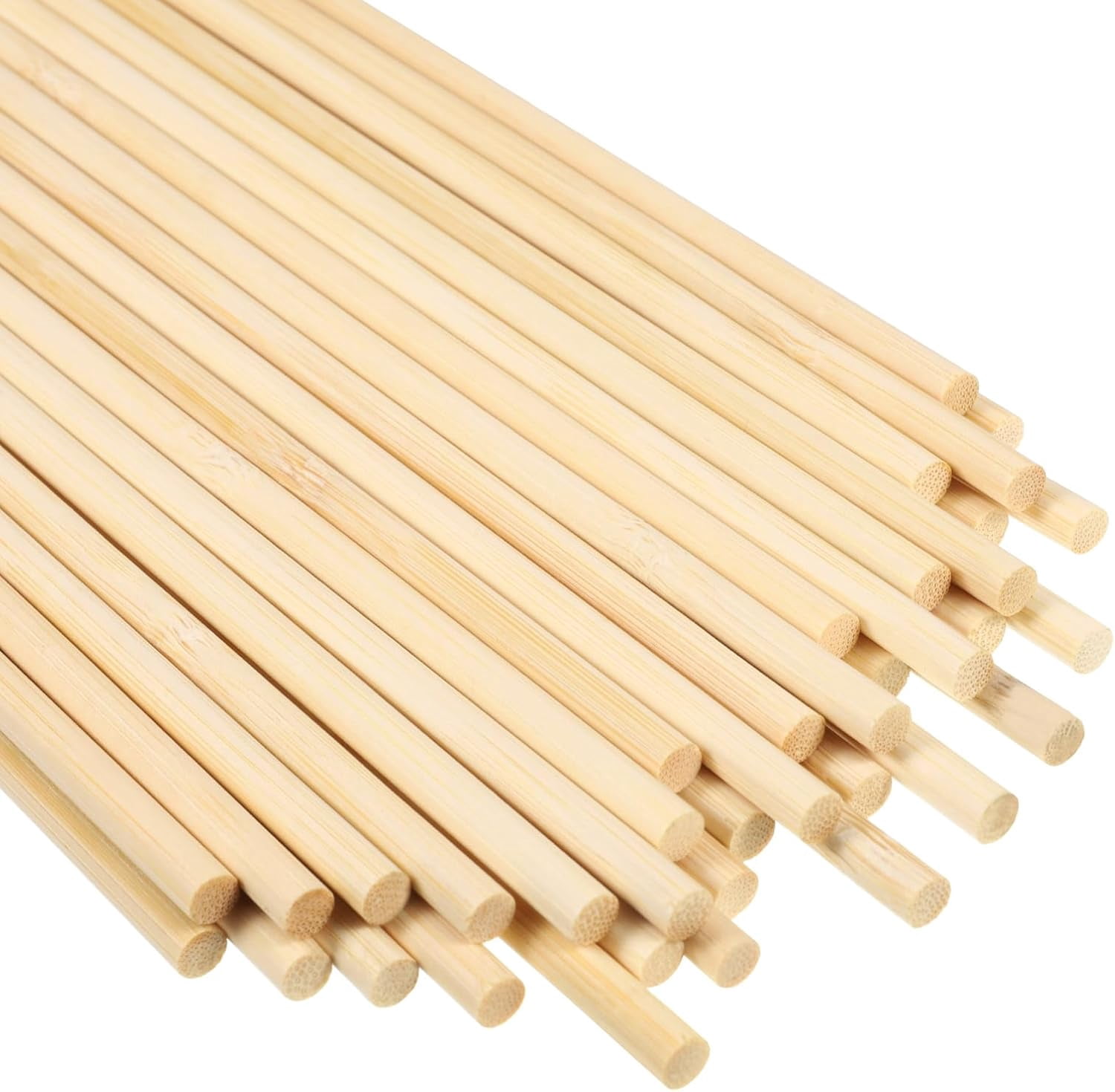 30Pcs Wooden Sticks for Crafts, Wooden Dowel 1/4 x 12 Inch Dowel Rods ...