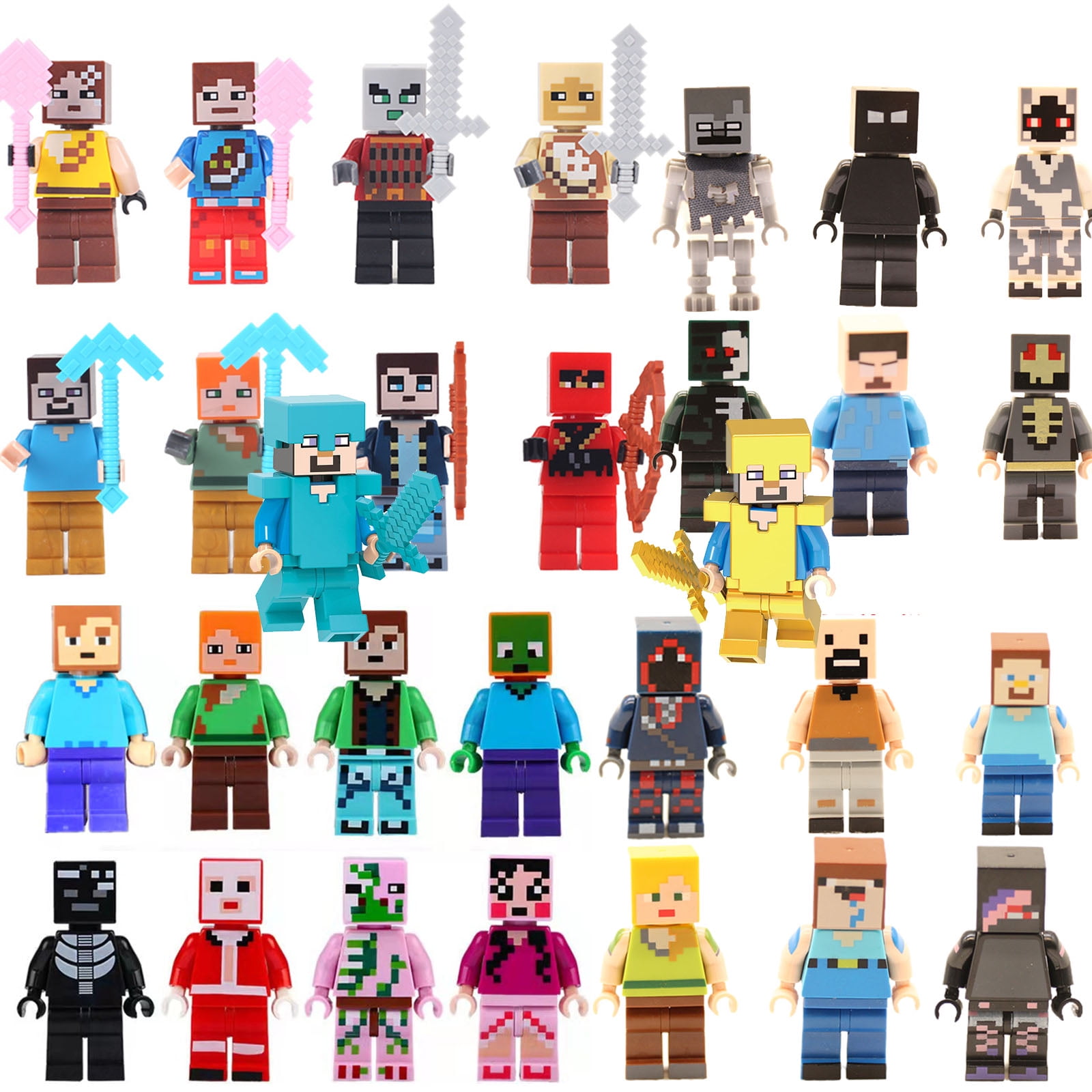 FITIVATE Mini Action Figures Set, Assembled Height 1.8", Suitable for ...