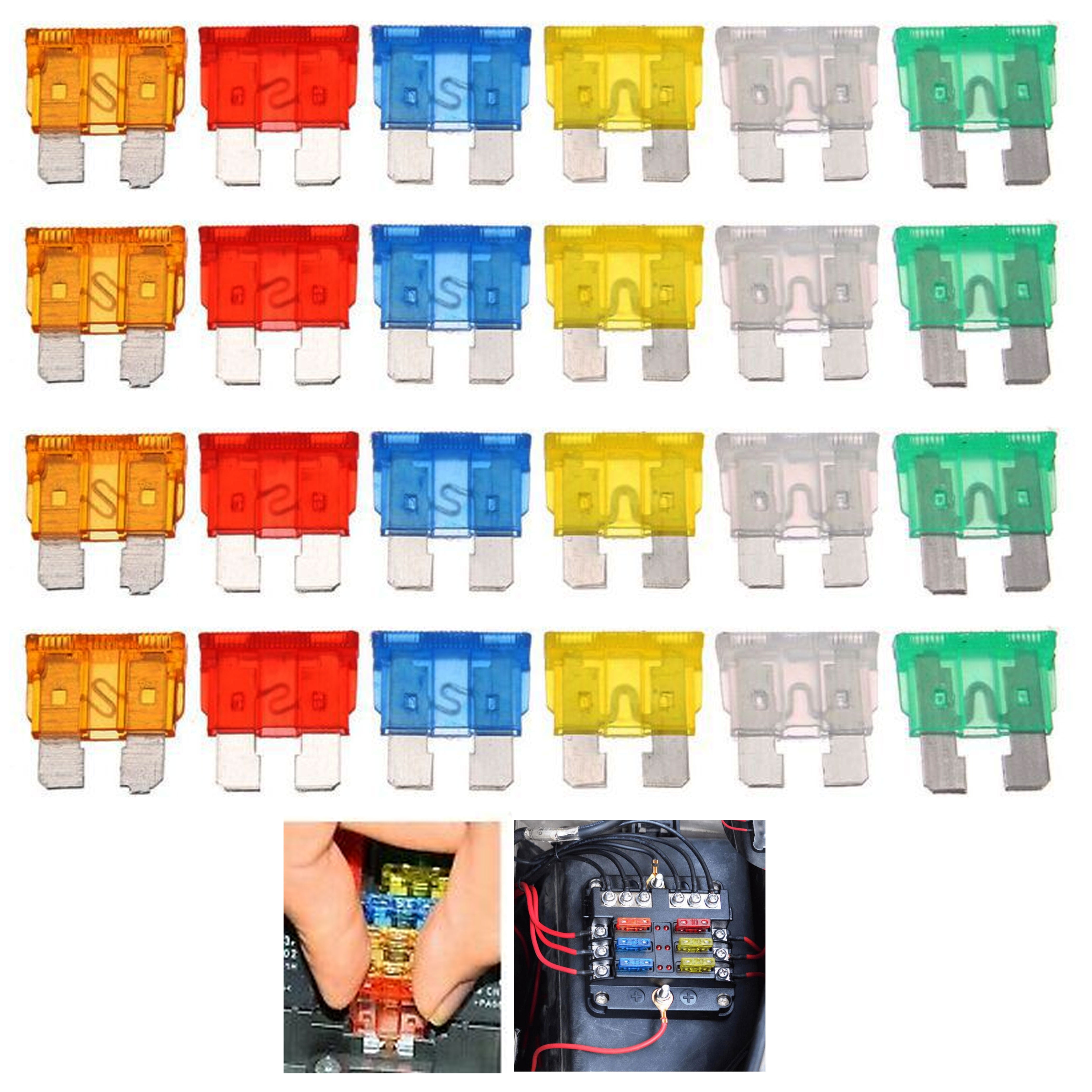 30Piece Mini Blade Car Fuse Blade Electrical Fuses Set Kit Assortment ...
