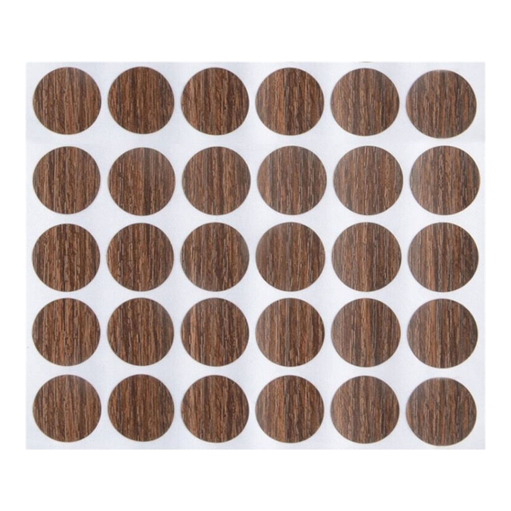 30Pieces Adhesive Screw Hole Covers Stickers Waterproof Wood Grains ...