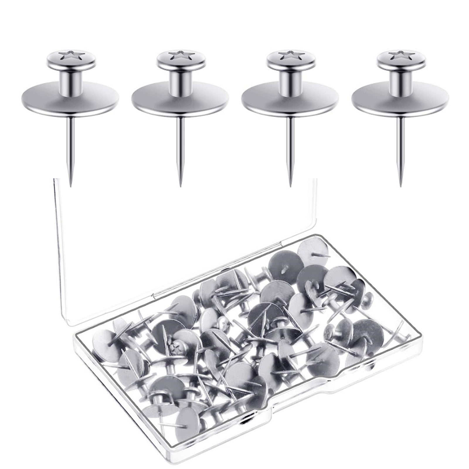 30Pieces I Shape Metal Push Pins Cork Notice Board Pushpin Decorative ...