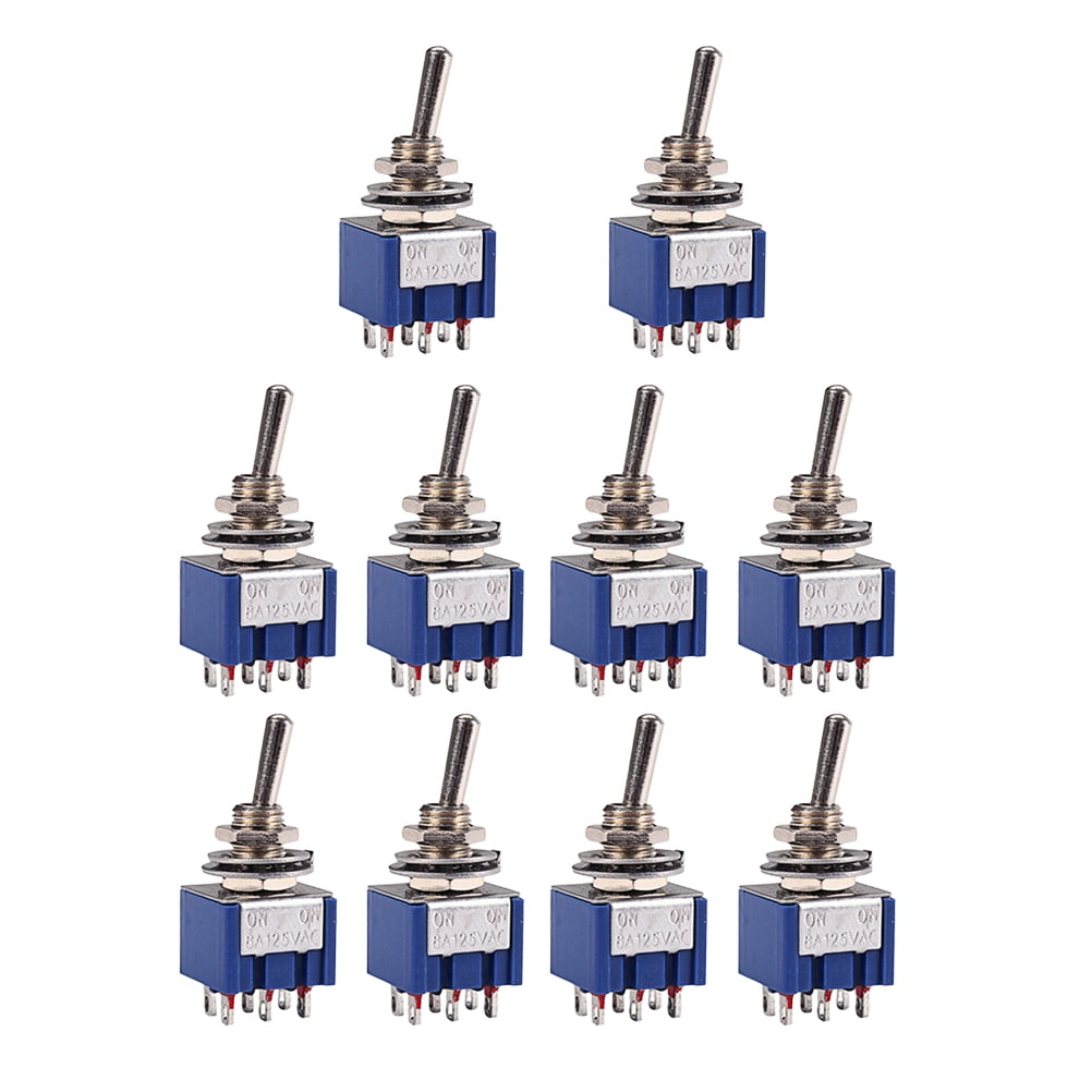 30Pk Toggle Switch, DC 6A/125V AC, Heavy Duty SPDT ON Off ON Switch ...