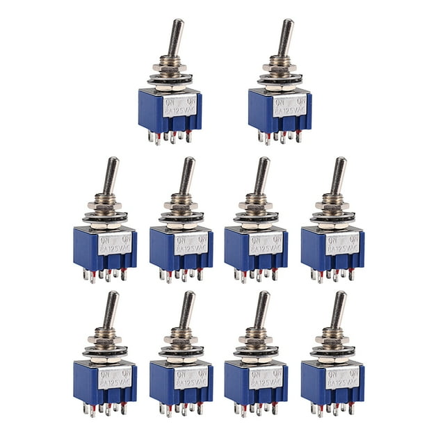 30Pk Toggle Switch, DC 6A/125V AC, Heavy Duty SPDT ON Off ON Switch ...