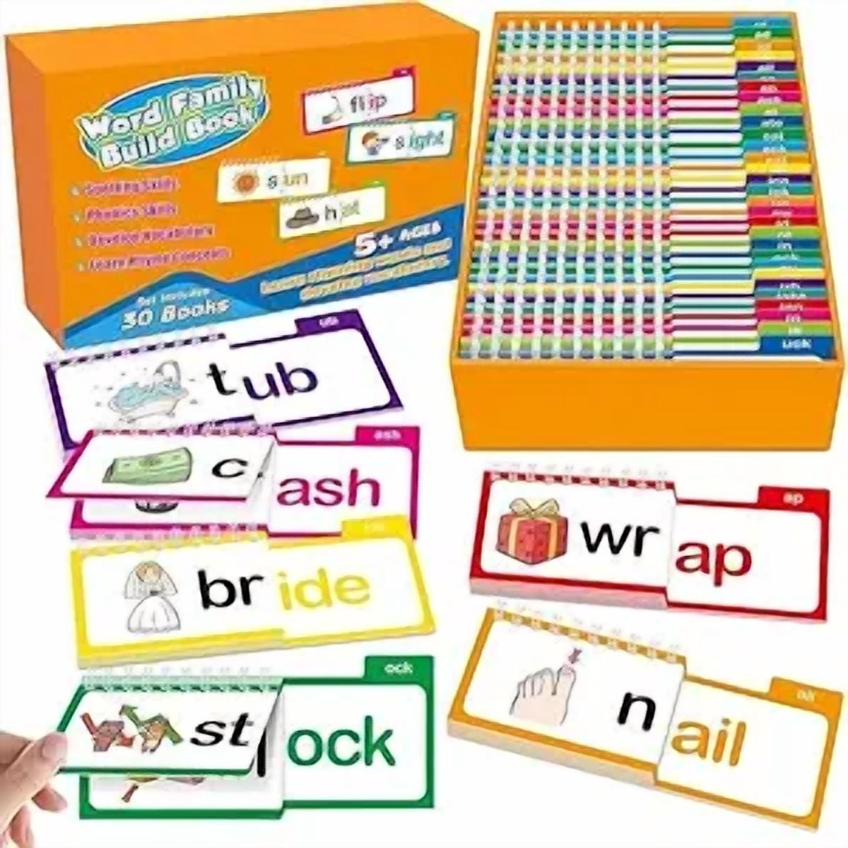 30Read and Rhyme Flip Books,Word Family Build Book,Read and Rhyme Flip ...