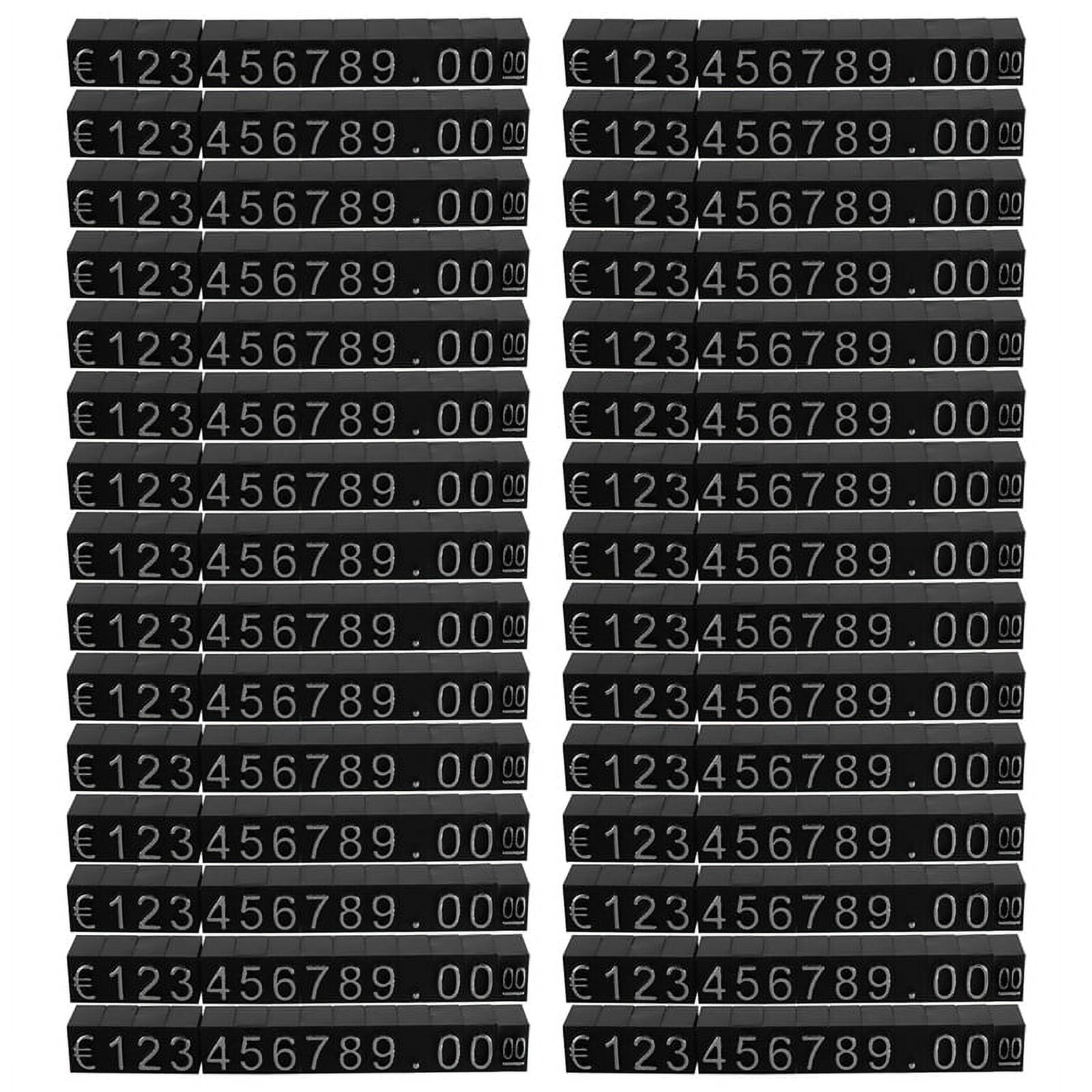 30Sets Plastic Cubes Price Display Tags Adjustable Number Stand Frame ...