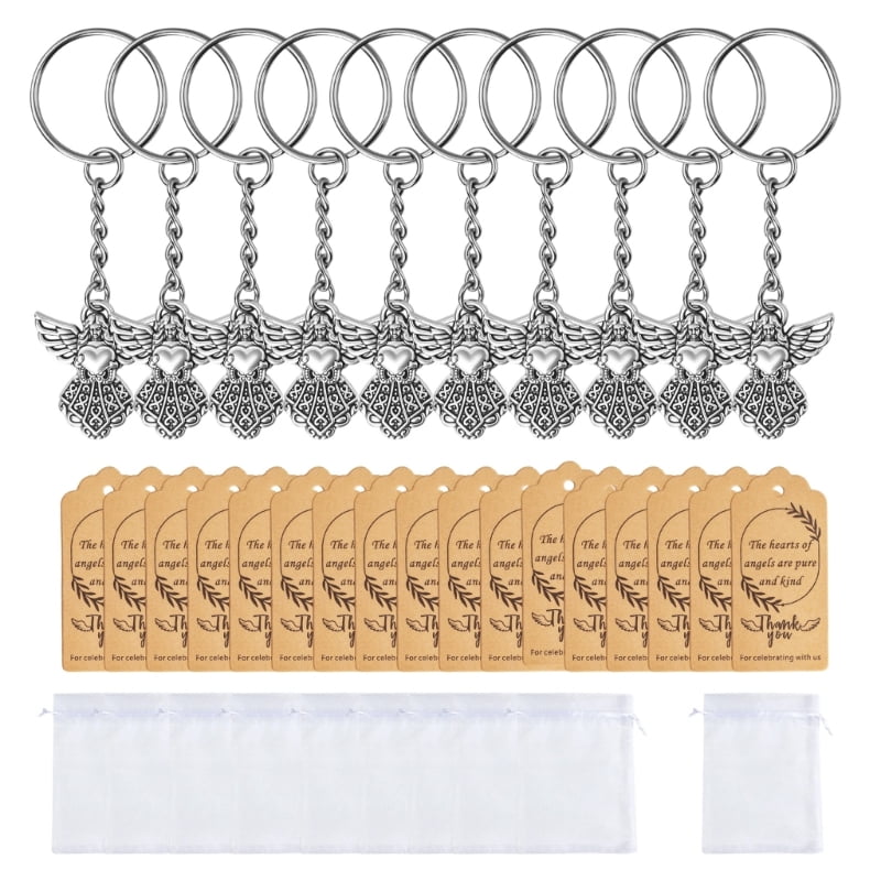 30Sets Religious Angel Keychain Charm For Baptism Favors First ...