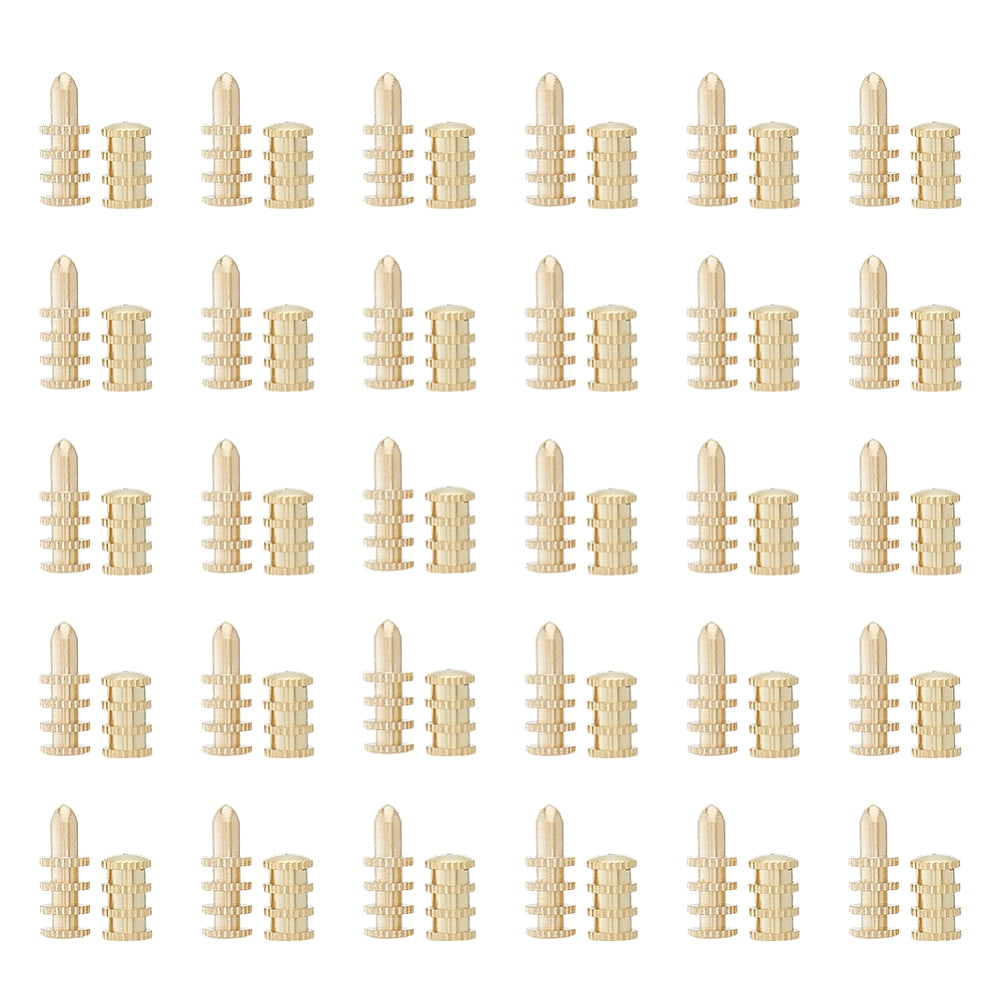 30Sets Table Bolt Sleeve Connectors Brass Table Leaf Dowel Sets Table ...