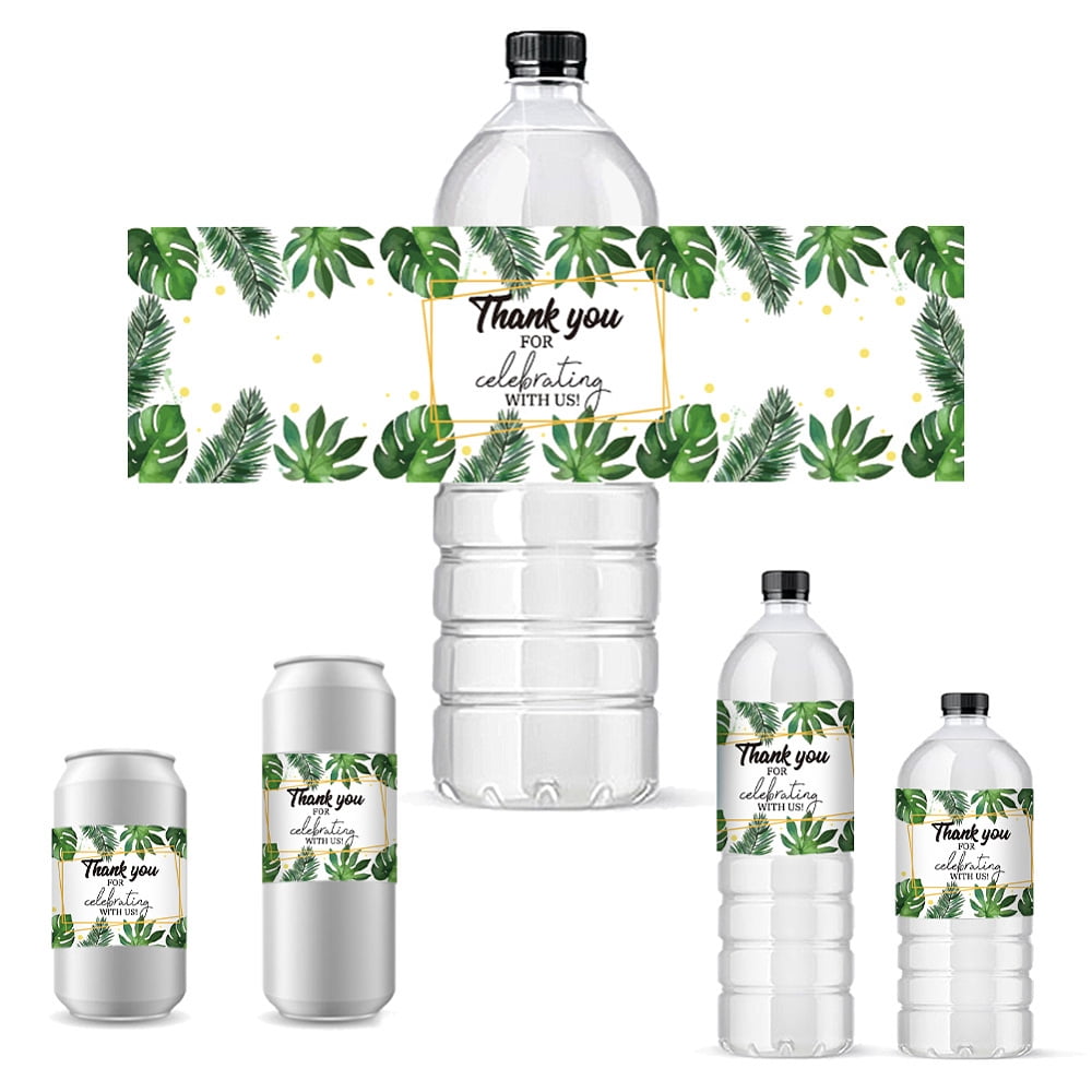 30Sheet Bottle Label Adhesive Stickers Rectangle Leaf 216x64mmDIY ...