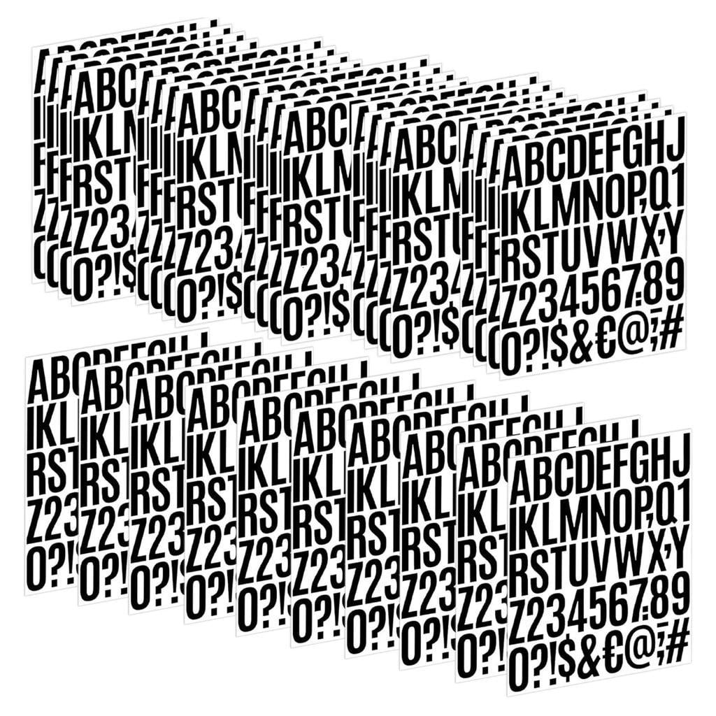 30Sheets Large Gold Letter Sticker Gold Glittering Letter Number ...