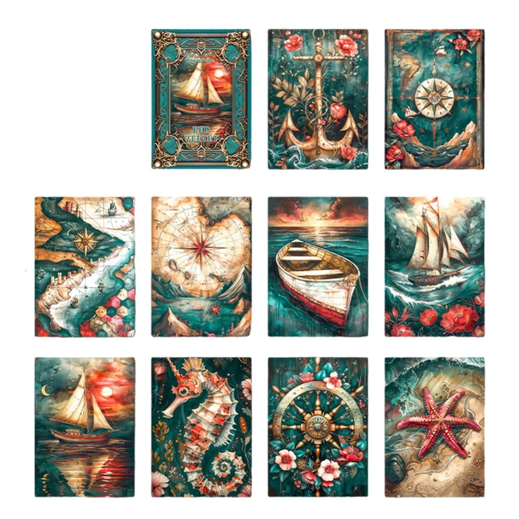 30Sheets Retro Craft Paper Pack Antique Background Decoration Paper ...