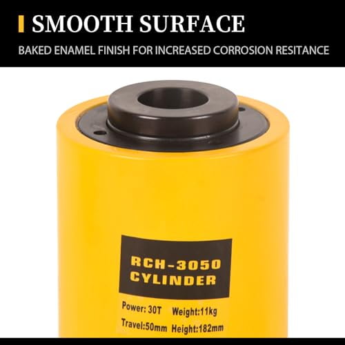 30T Hollow Single Acting Hydraulic Ram Cylinder Jack 2" Stroke RCH-3050 ...