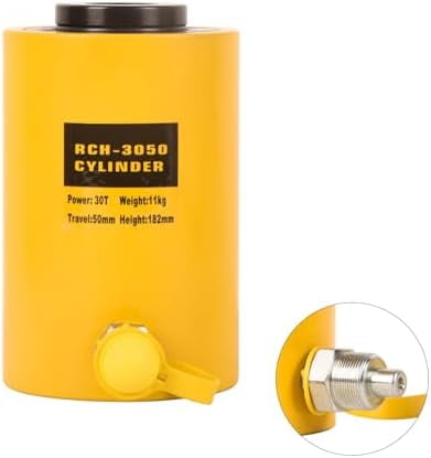 30T Hydraulic Cylinder Jack, 2" Stroke Single Acting Hollow Hydraulic ...