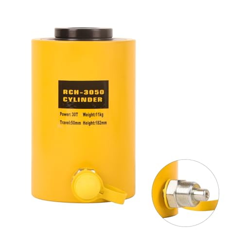 30T Hydraulic Cylinder Jack, 2" Stroke Single Acting Hollow Hydraulic ...