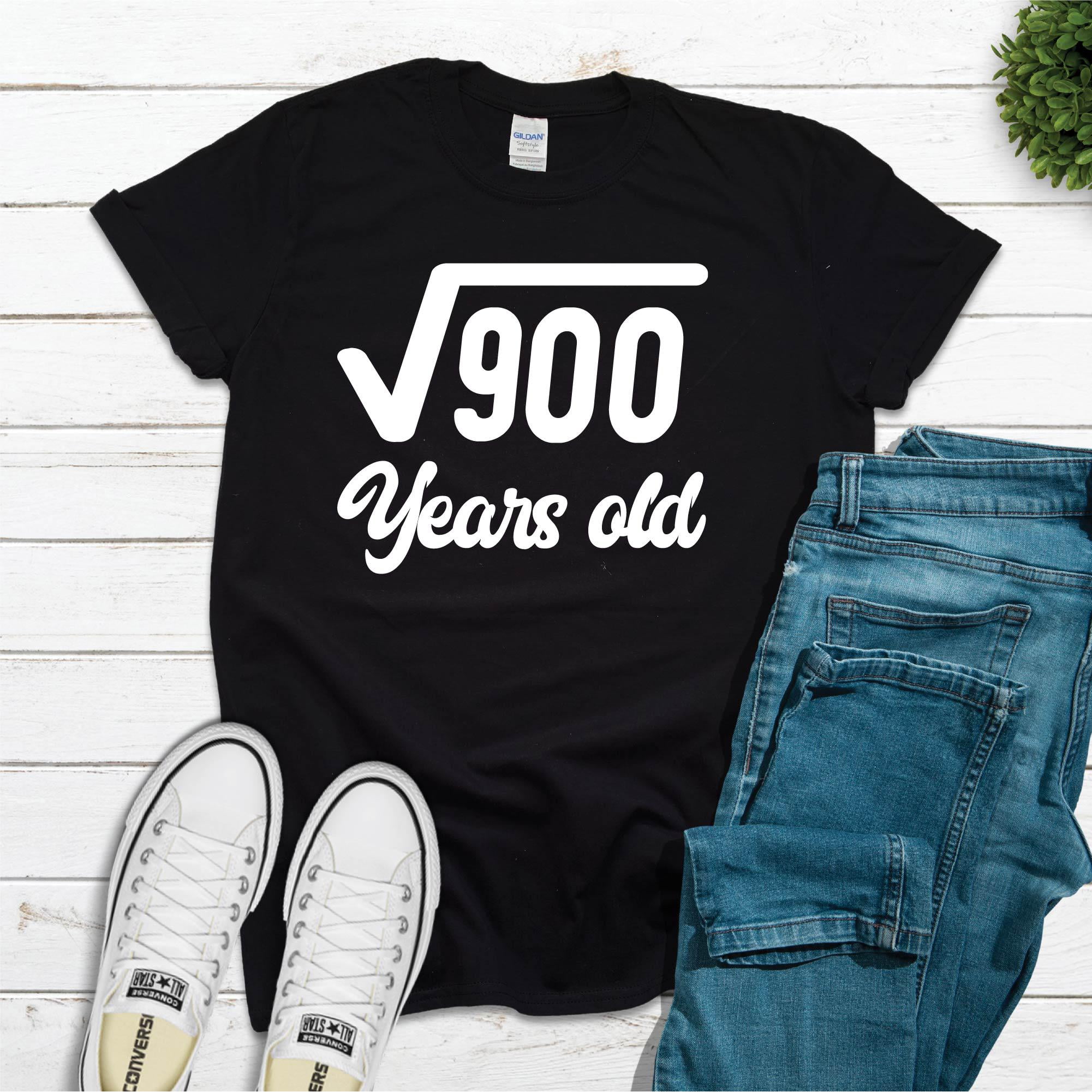 30Th Birthday Math T-Shirt: Square Root Of 900 Gift, Vintage T-Shirt ...