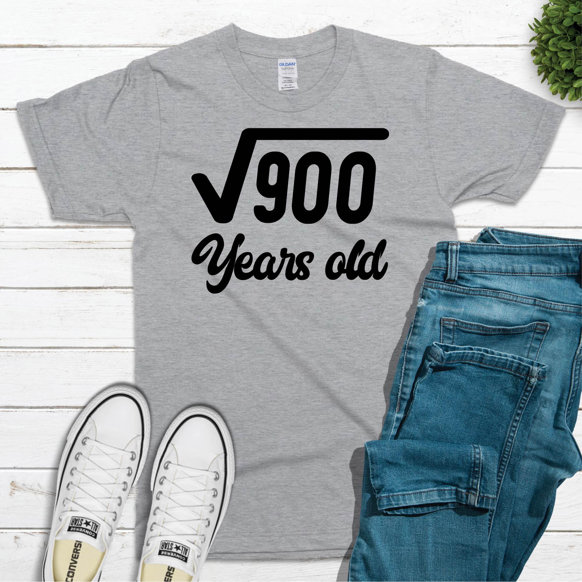 30Th Birthday Math T-Shirt: Square Root Of 900 Gift, Vintage T-Shirt ...