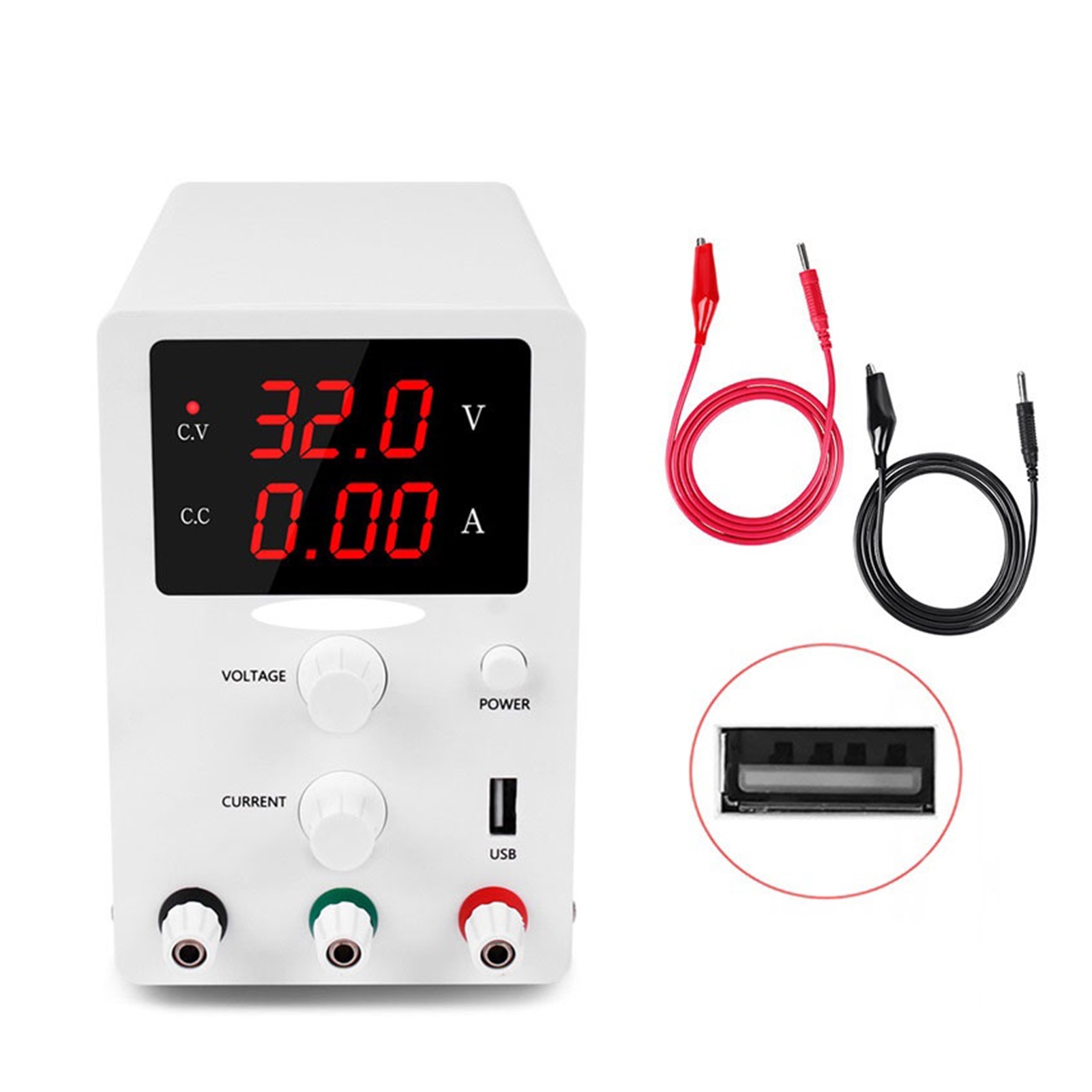 30V 10A Variable Digital DC Switching Lab USB Power Supply Adjusrable Laboratory 60V 5A Voltage ...