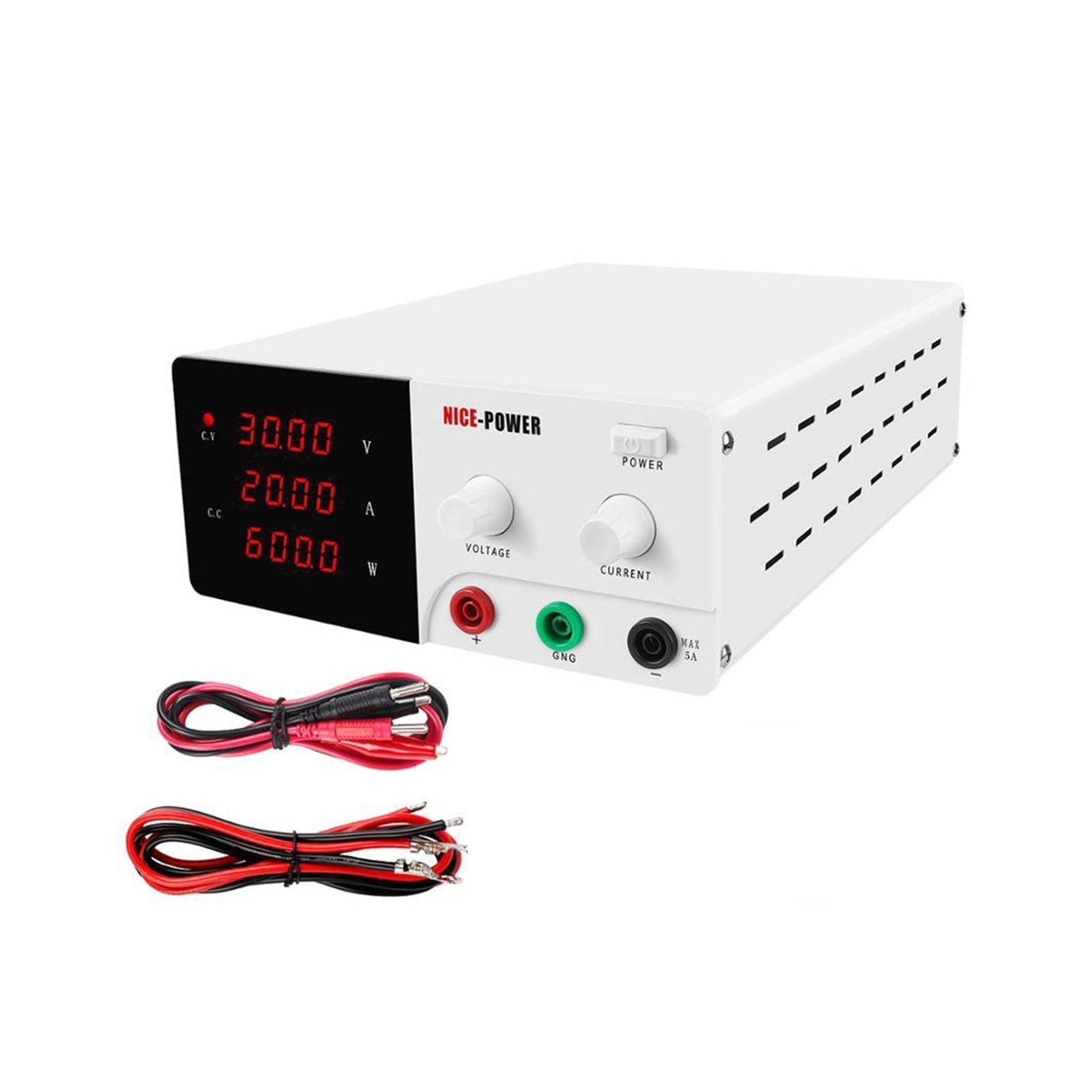 30V 20A Adjustable Switching DC Lab Power Supply 0-30V 0-20A Laptop ...