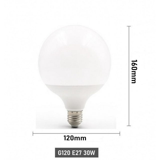 30W 20W 15W E27 LED Bulb 220-240V G80 G95 G120 Energy Saving Global ...