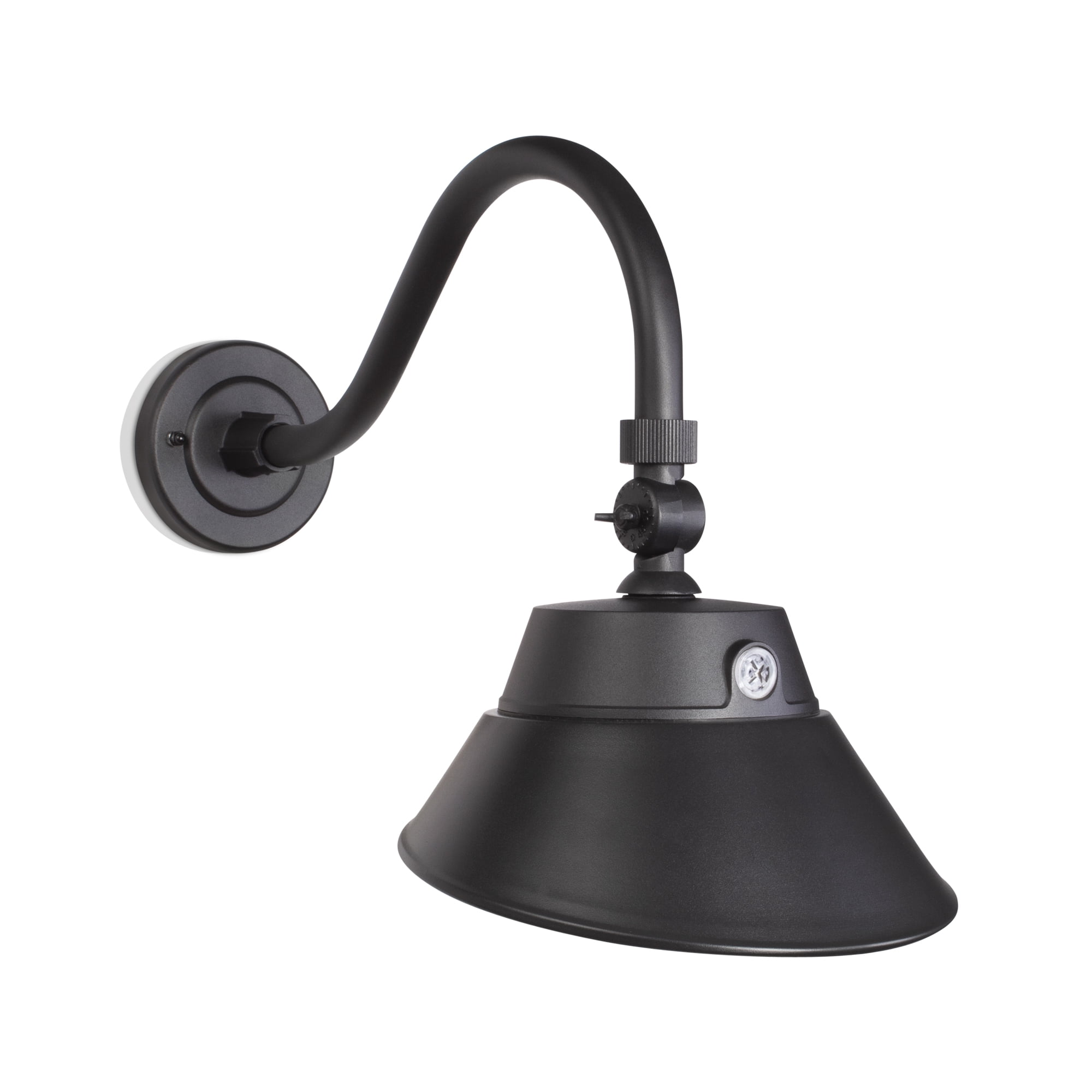 30W/20W/15W LED Black Gooseneck Barn Light Fixture, 10in Diameter with ...