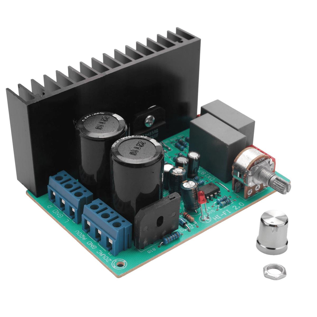 30W+30W LM1876 Stereo Audio Power 4558 Amplifier Board 2.0 Class ...