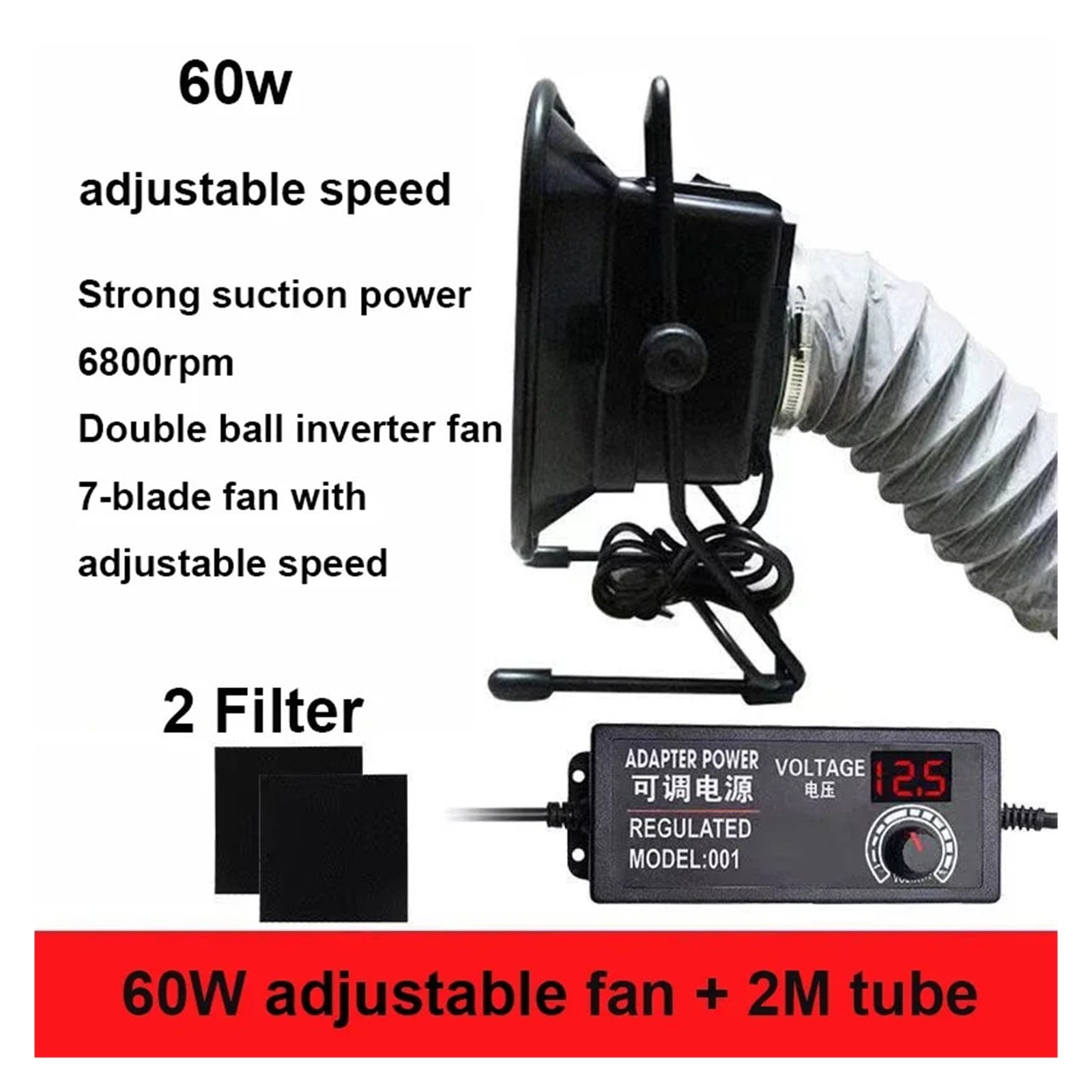 30W 50W 60W Adjustable Speed Solder Smoke Absorber Fume Extractor Fan ...