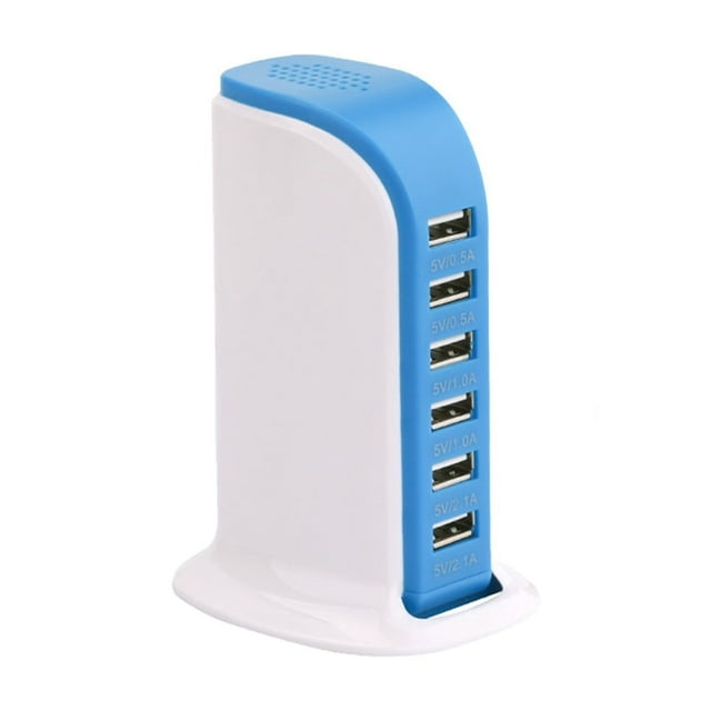 30W 5V 6 Port USB HUB Charging Station Universal Travel Desktop Multi ...