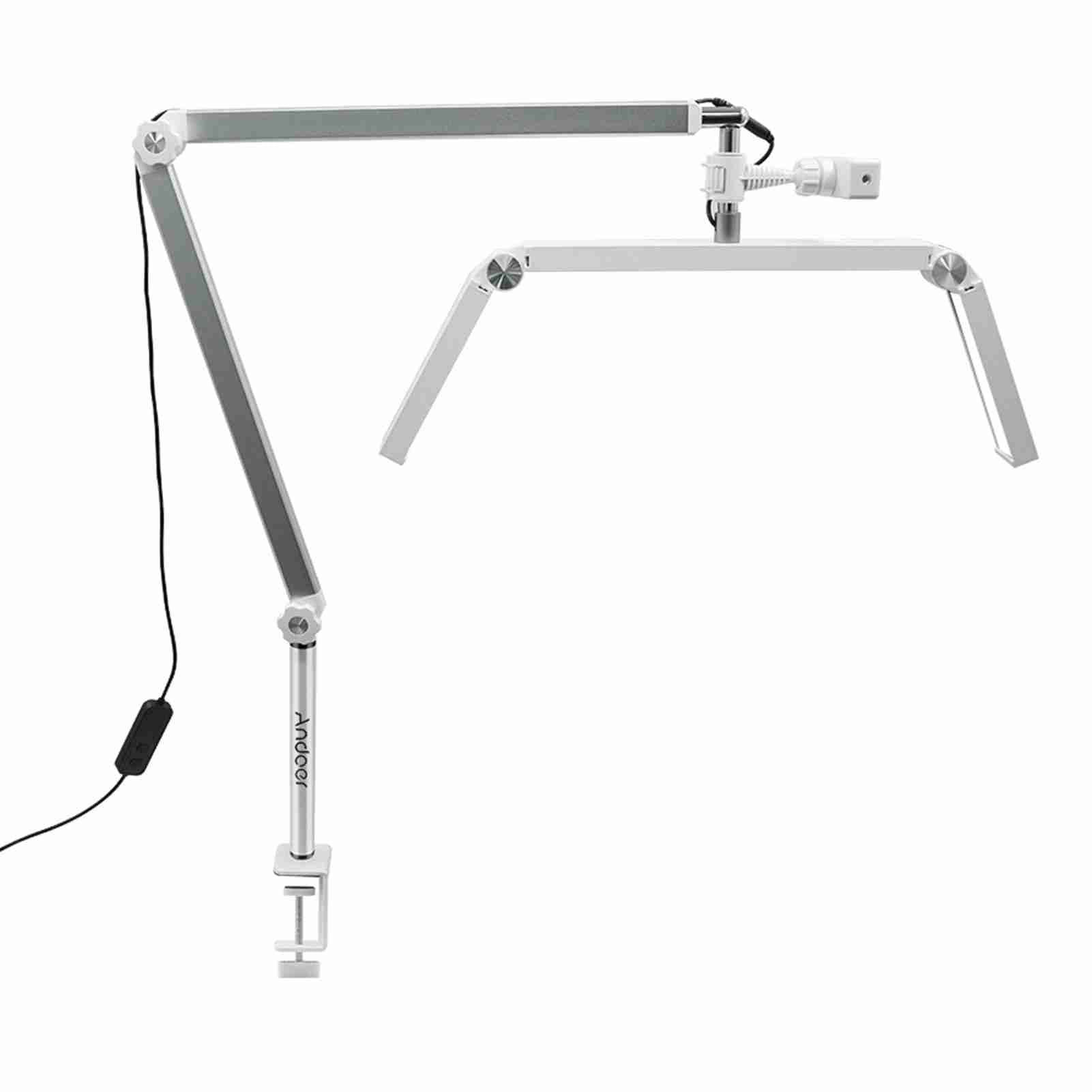 30W Desktop LED Video Light Foldable Half Moon Fill Light 3200K-5600K ...