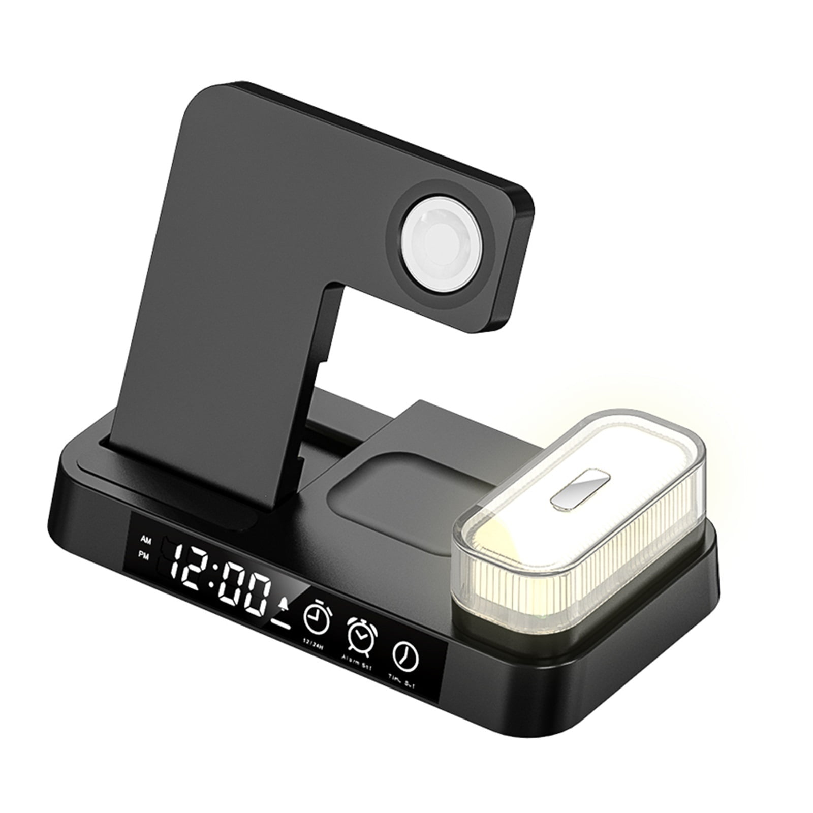 30W Foldable Wireless Charger Station Clock RGB For Phone Fast Charging ...
