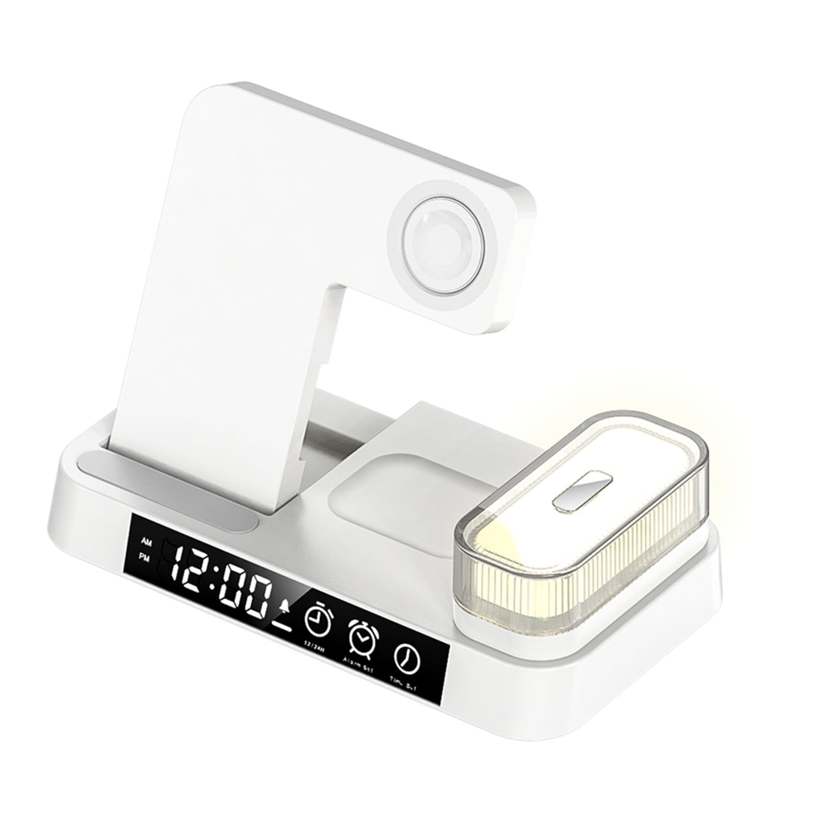 30W Foldable Wireless Charger Station Clock RGB For Phone Fast Charging ...