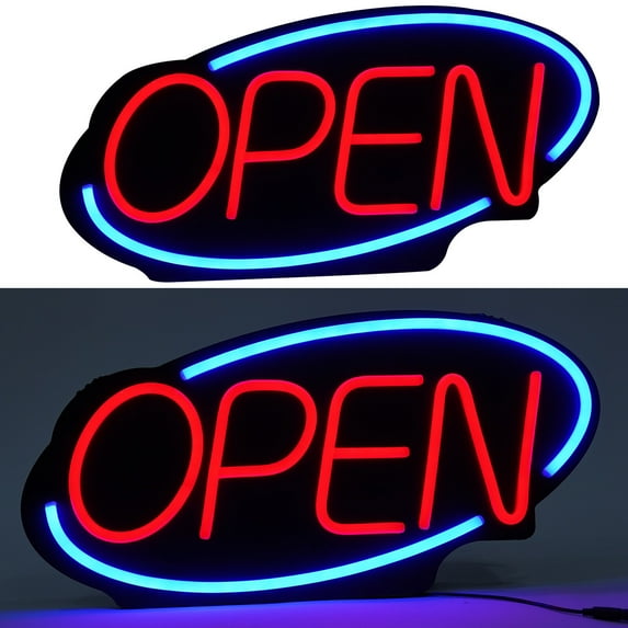 30W Horizontal LED Neon Sign, "Open" Sign, 24" Neon Light Wall Sign ...