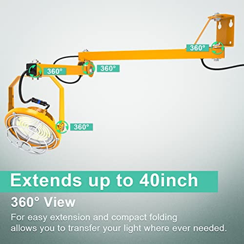 30W LED Loading Dock Light with 40" Folding Swing Arm, 4200Lm 5000K ...