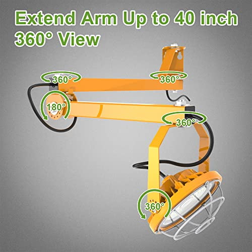 30W LED Loading Dock Lights with 40” Swing Single Folding Arm, 5000K ...