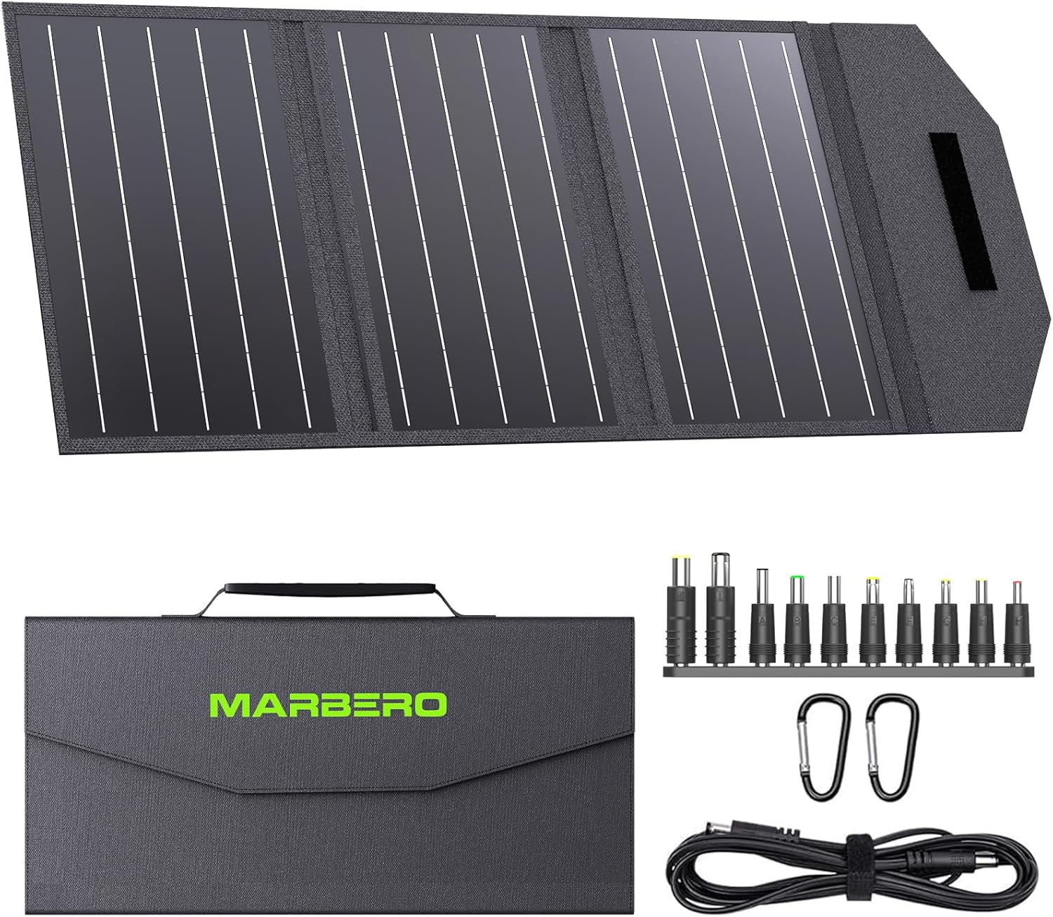 30W Portable Solar Panels, Foldable Solar Panel Battery Charger for ...