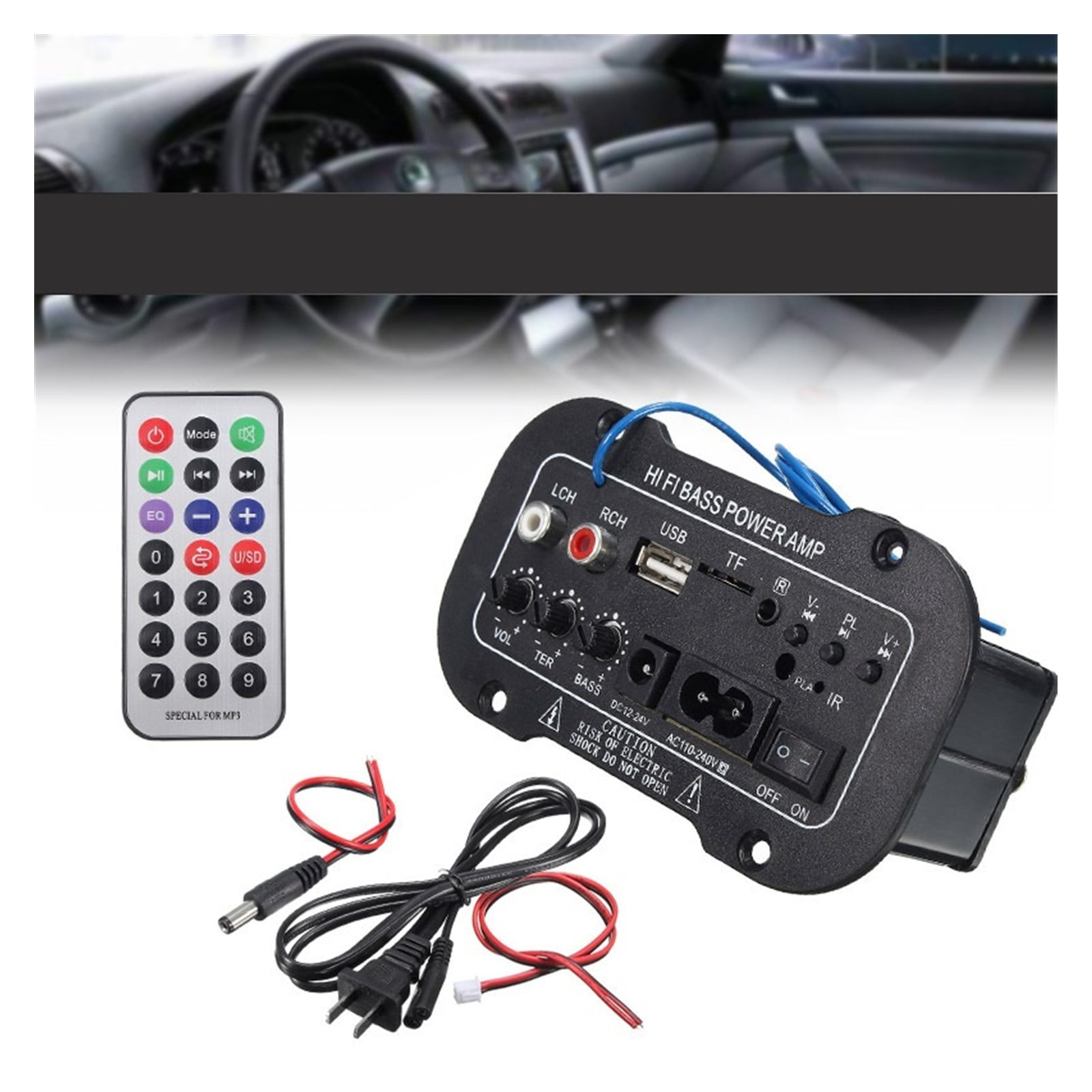 30W Power Amplifier Board Amplificador USB Dac FM Radio TF Player ...