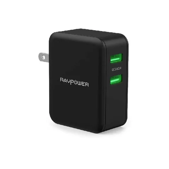 30W Quick Charge 3.0 Wall Charger Dual USB Plug RP-PC006 - Walmart.com