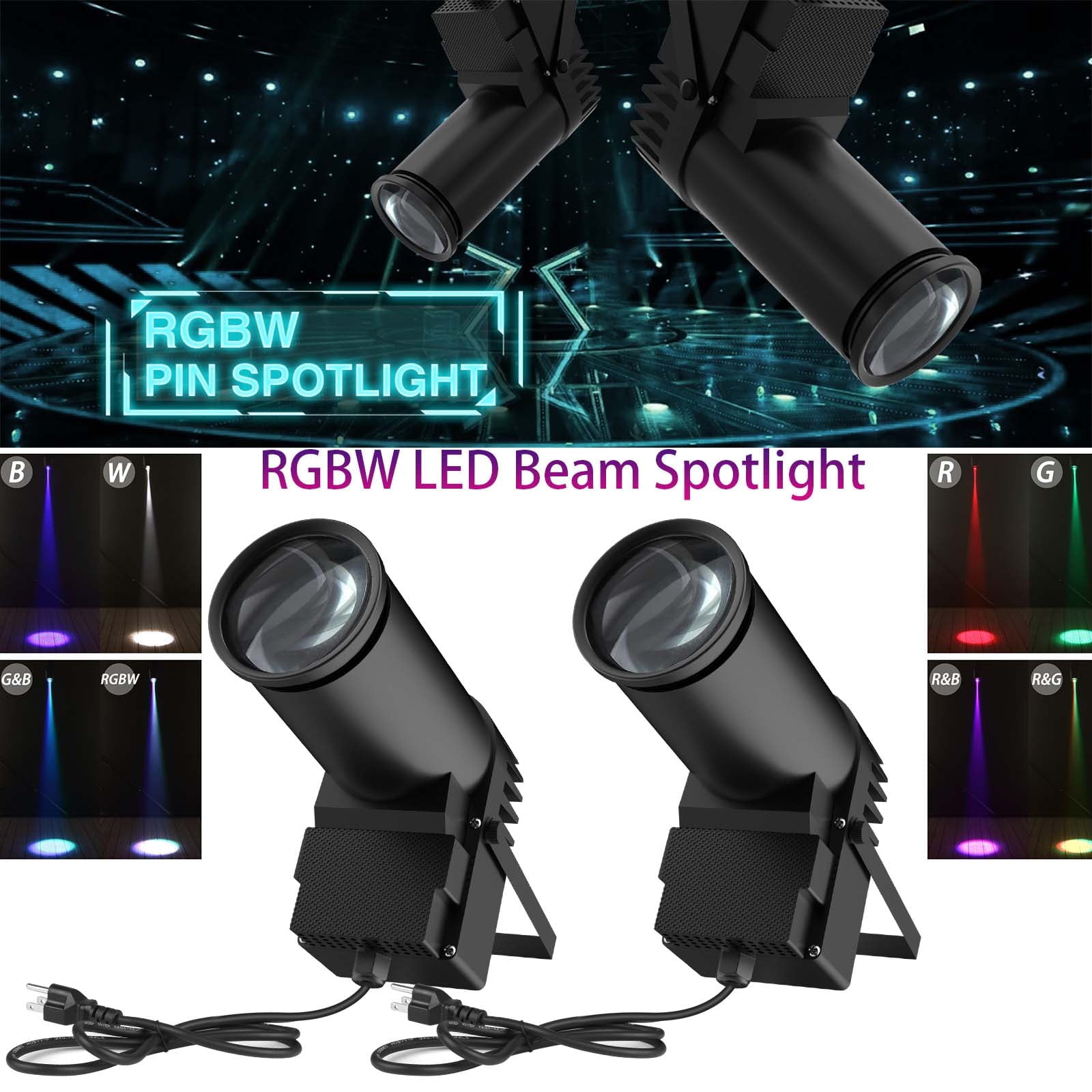 Walmart 30W RGBW LED Beam Spotlight, Strobe DMX Lighting, Stage Light ...