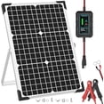 30W Solar Battery Charger: 12V Waterproof Solar Panel Kit - Aluminum ...