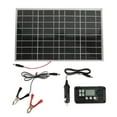 30w Solar Panel Kit Polycrystalline Silicon Solar Charge Panel With 40a Controller For Car Rv