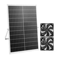 30W Solar Panel Solar Powered Dual Fan Ventilator, 2668 RPM High Speed ...