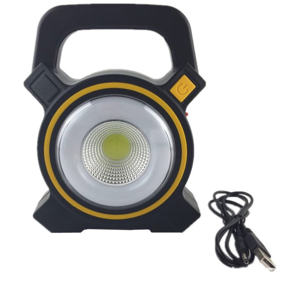 30W Solar Portable Rechargeable COB Light Outdoor Garden Work USB ...