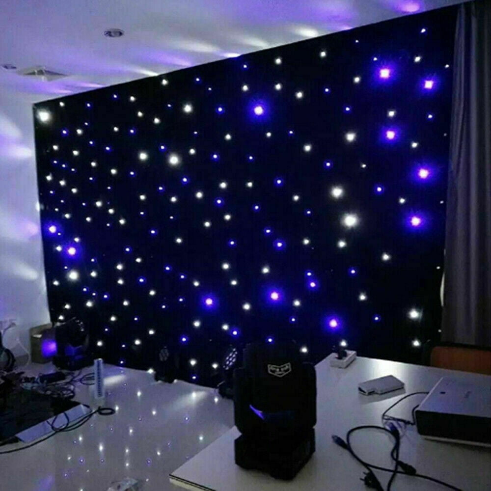 30W Stage Star LED Backdrop Wedding Party Curtain Retardant DJ Pub 10X6 ...