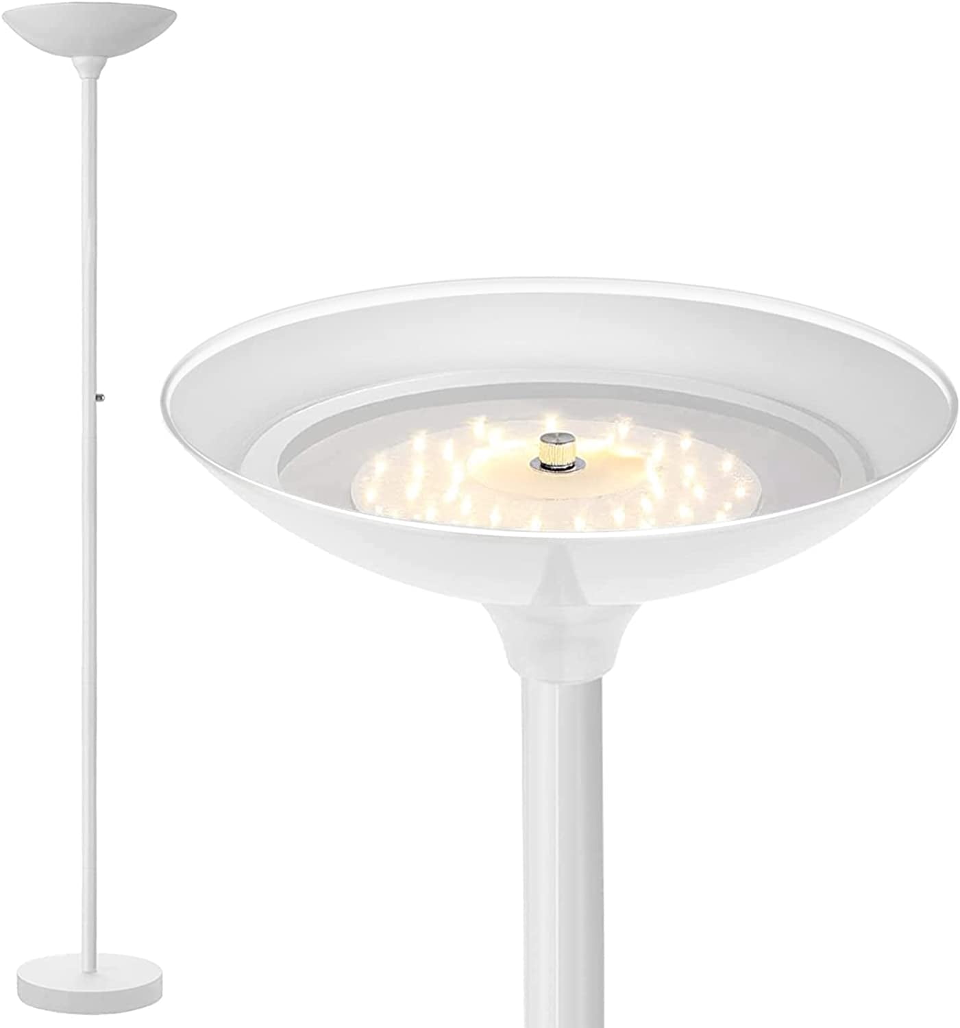30W Super Bright LED Standing Lamp, 3000K Stepless Dimmable Pole Lamp ...