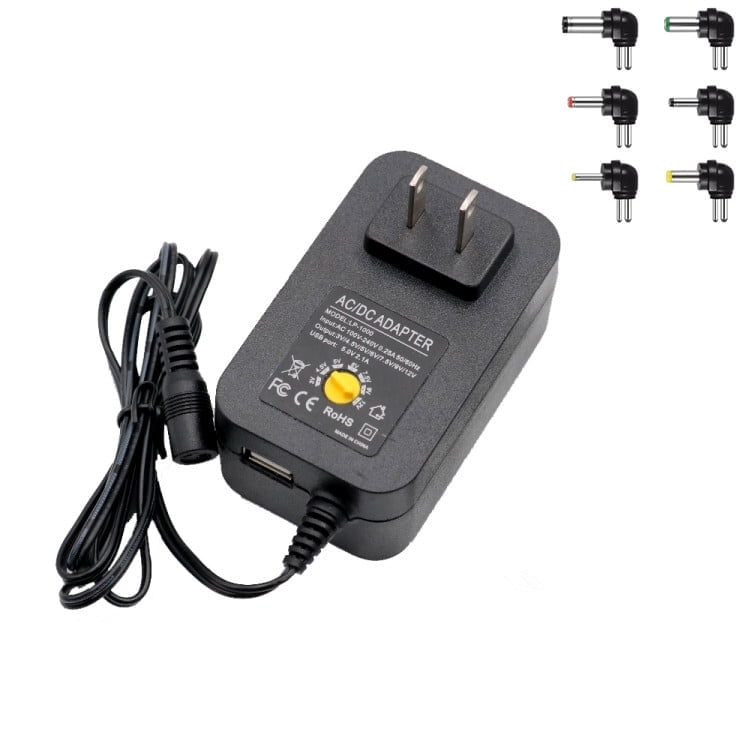 30W Universal Power Adapter Adjustable AC Adapter 3V 4.5V 5V 6V 7.5V 9V ...