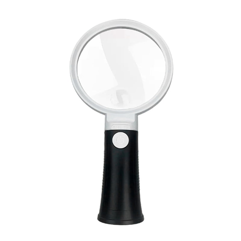 30X 10X Handheld Lighted Magnifying Glass with 12 LED LightIlluminated ...